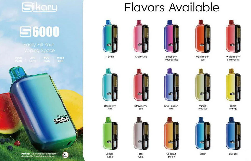 SKE Sikary 6000 puff Disposable Vape | Same Day Delivery — Vape Shop Birmingham
